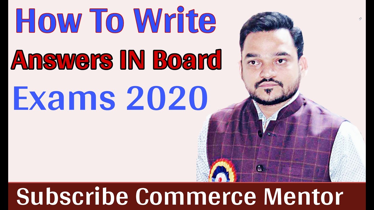 How to Write Answers in Board Exam 2020 ! - YouTube