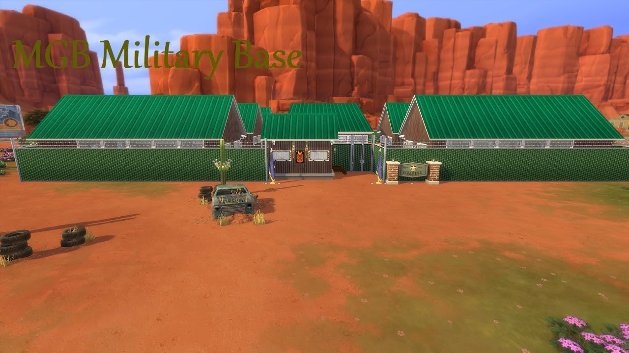 StrangerVille MGB Military Base Part 1| The Sims 4 Speed build - YouTube