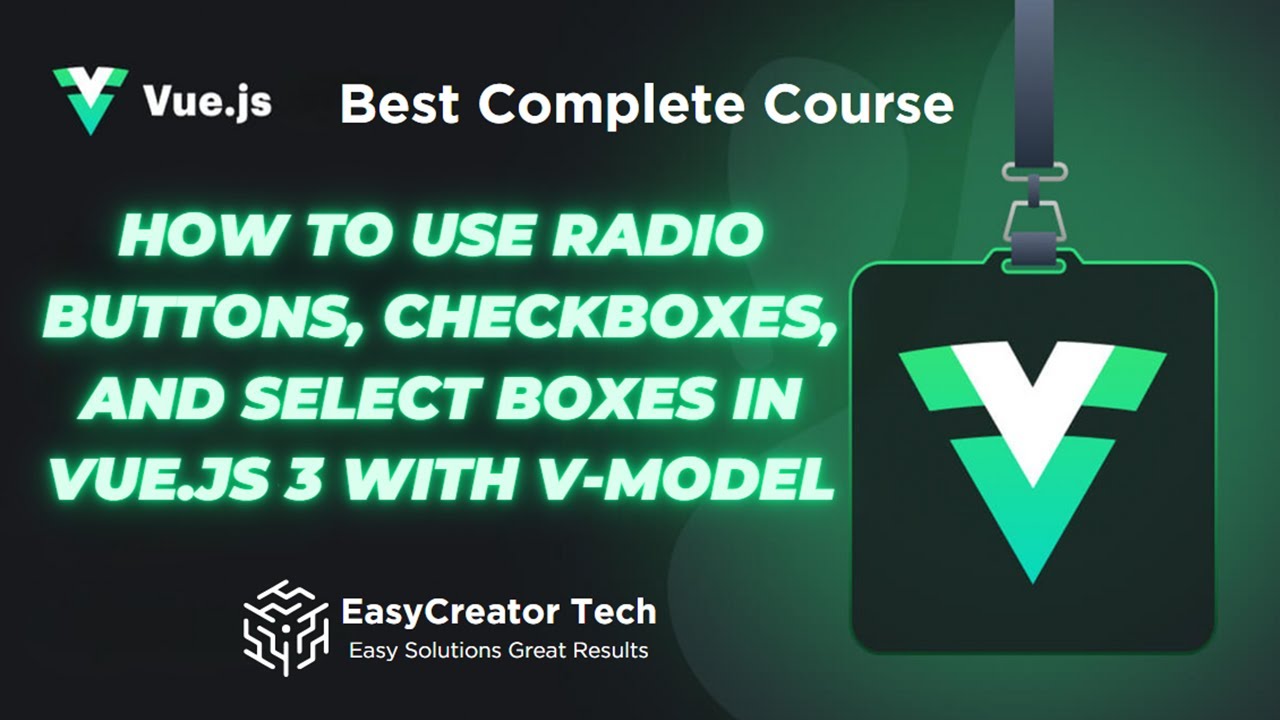 How To Create Radio Buttons Checkboxes And Select Boxes In Vuejs 3 With V Model Vue 3 Form