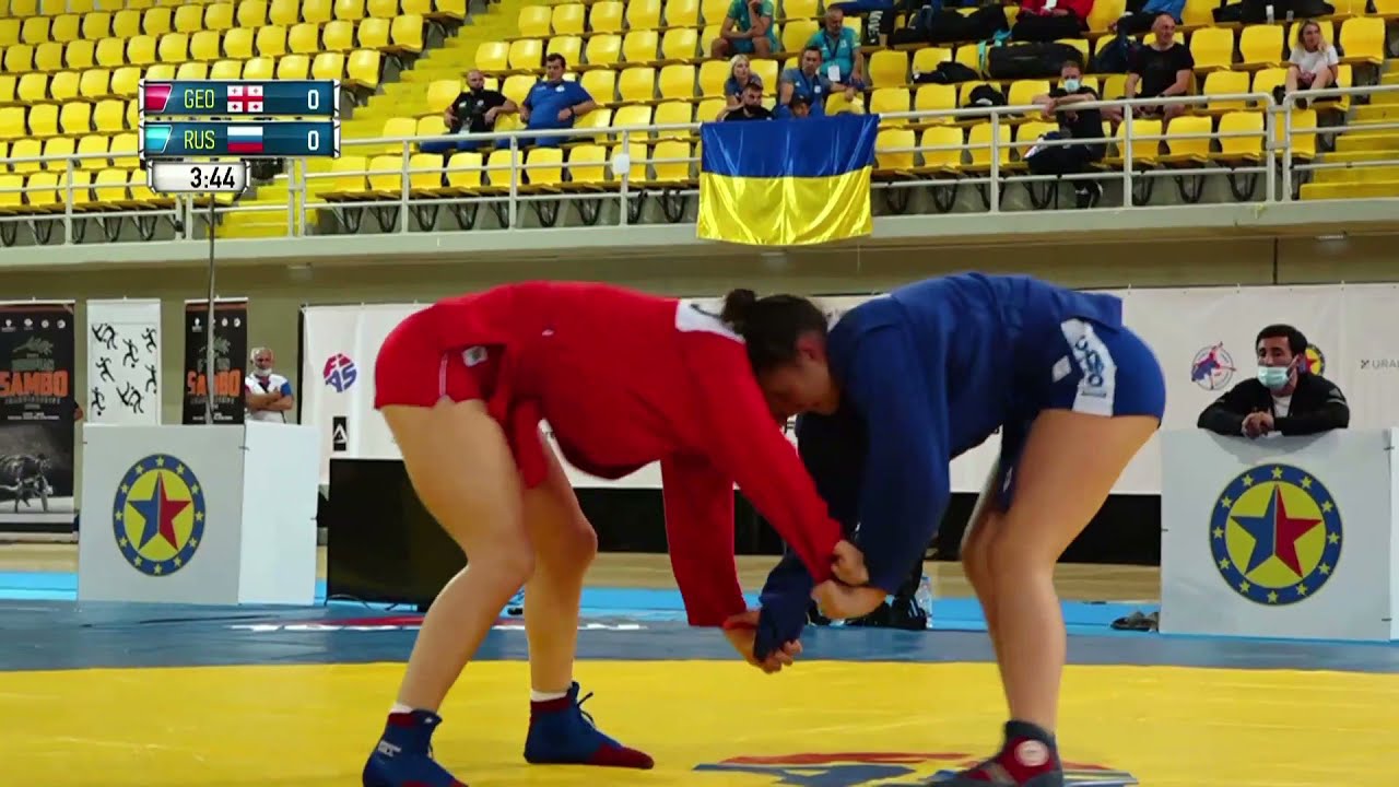 ODZELASHVILI (GEO) vs KHOMIACHKOVA (RUS). Women 72 kg. European SAMBO ...