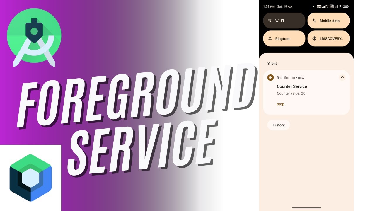 Foreground Service In Android Studio Jetpack Compose | Foreground ...