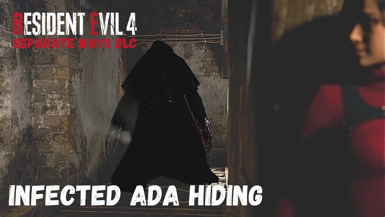 Infected Ada Hiding from Black Robe Scene | RE4 Remake Separate Ways ...