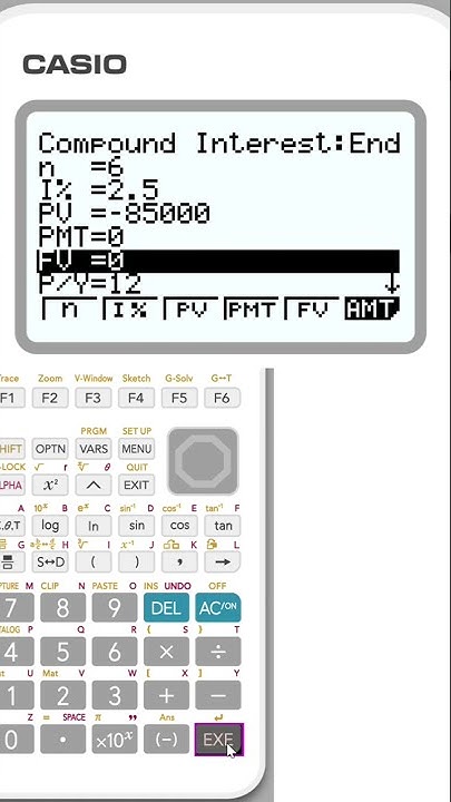 How to Use Compound Interest Formula per annum | Casio Calculator ...