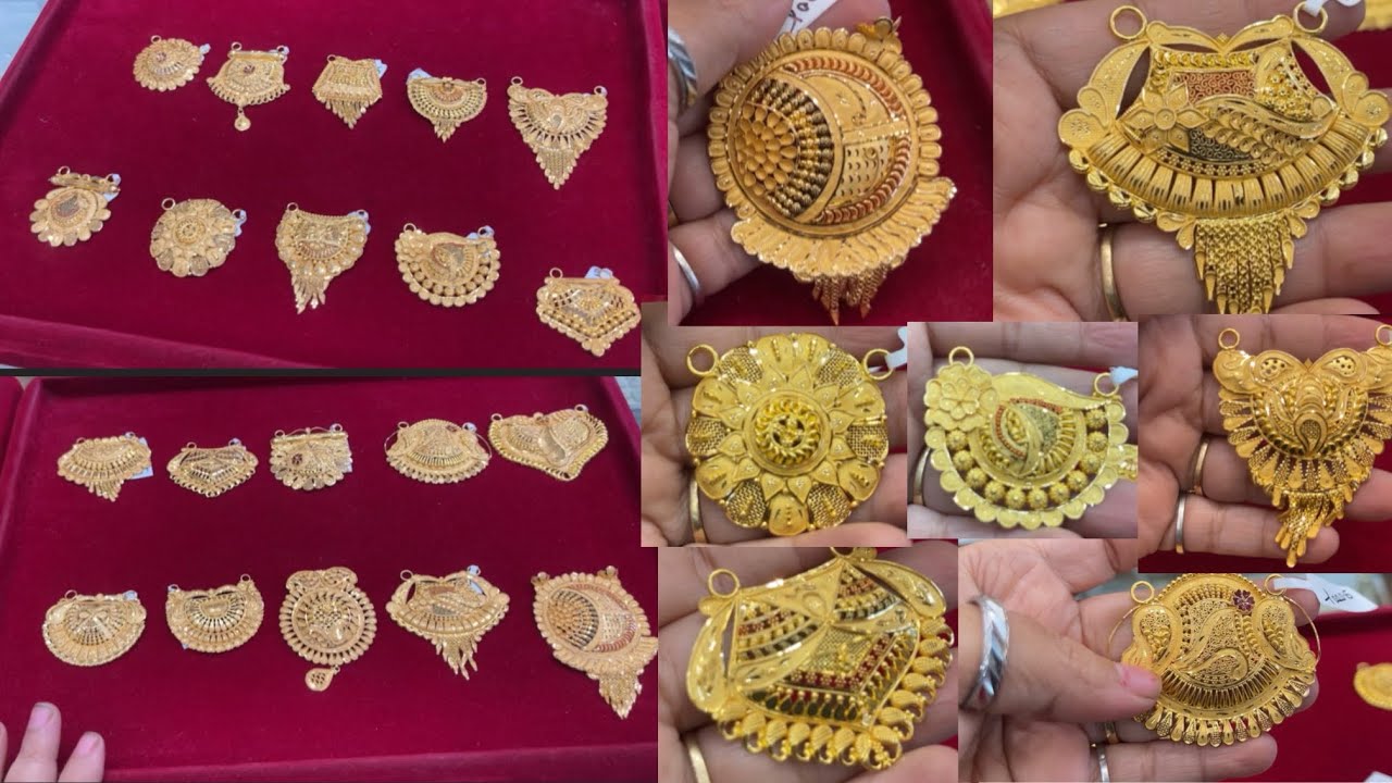 916 hallmark gold mangalsutra designs 2024 with weight &price ...