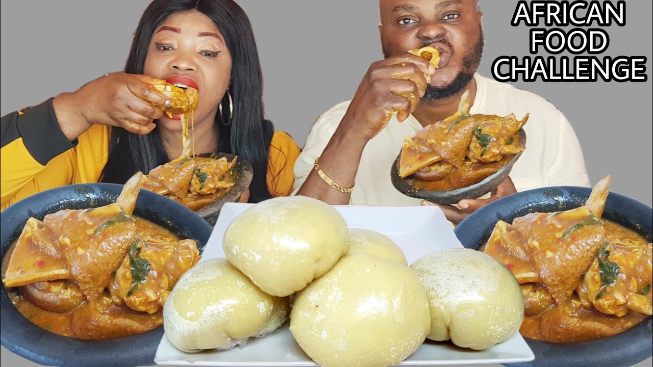 MESSY SMACKING EATING CHALLENGE | ASSORTED MEAT OGBONO SOUP WITH FUFU ...
