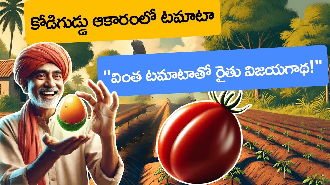కోడిగుడ్డు ఆకారంలో టమాటా. వింత టమాటాతో రైతు విజయగాథ! | A farmer's ...