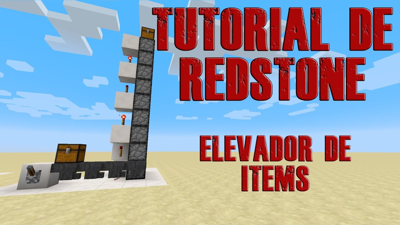 MINECRAFT TUTORIAL DE REDSTONE - Elevador de Items - YouTube