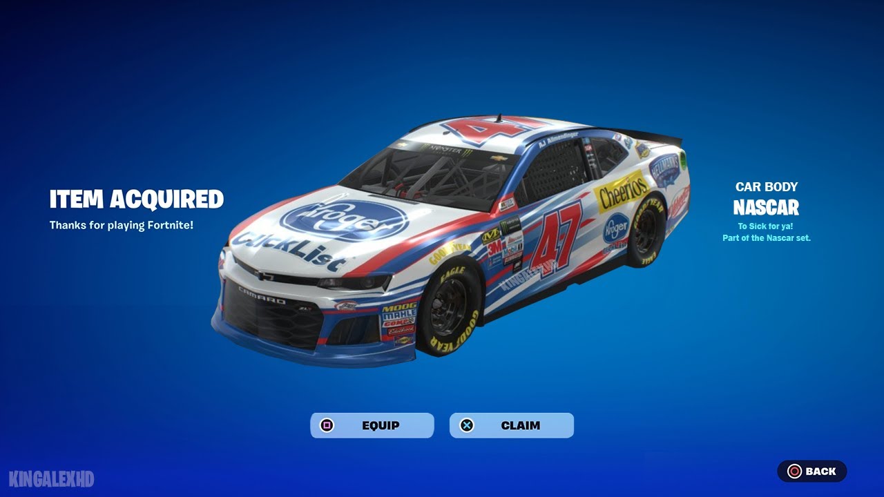How To Get the Nascar Car Body NOW FREE In Fortnite (Nascar Rocket ...