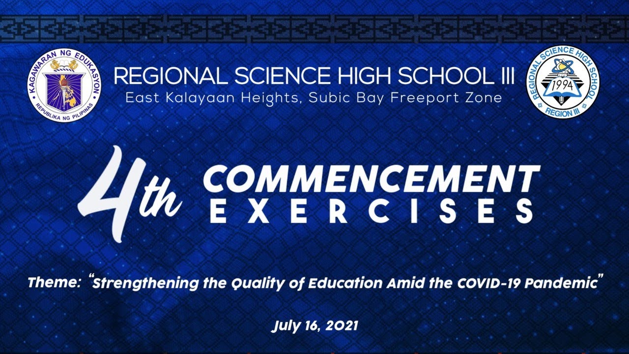4th Commencement Exercises - RSHS III - YouTube
