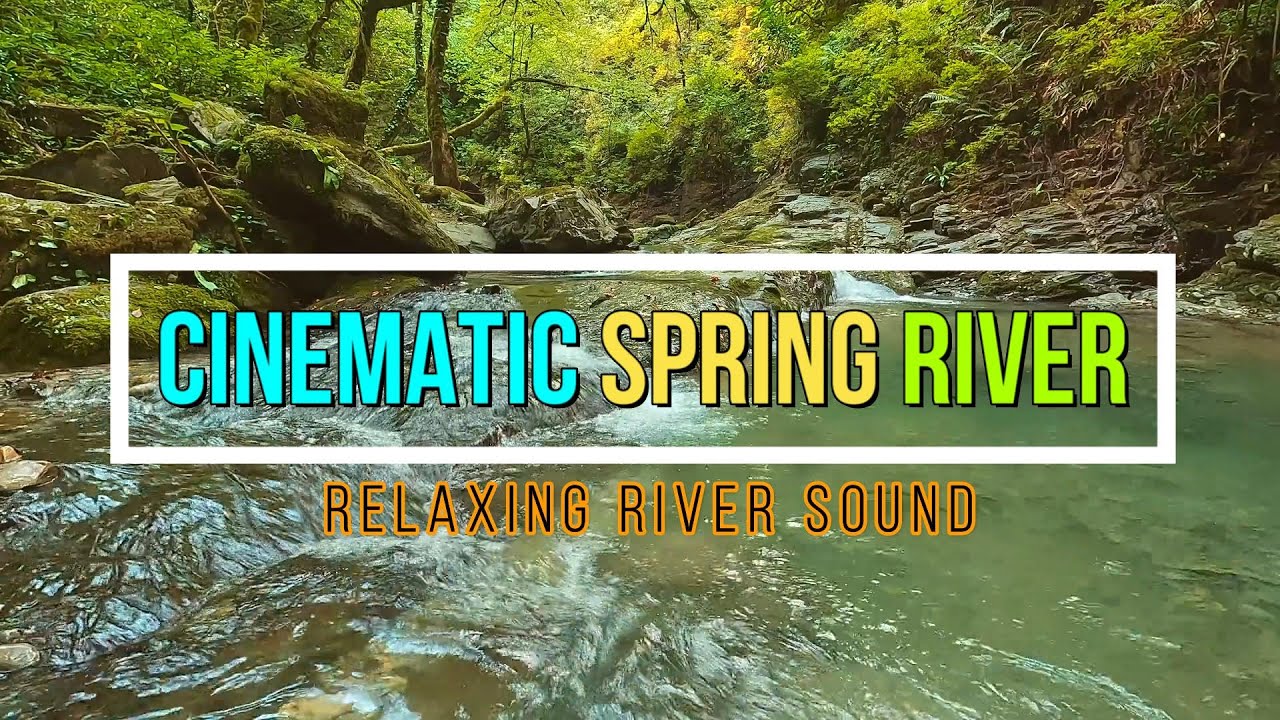 4K - River Sound: Cinematic Spring River - Immerse Yourself in the ...