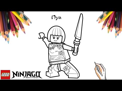 COMO DESENHAR NYA, DO LEGO NINJAGO | HOW TO DRAW NYA FROM LEGO NINJAGO ...