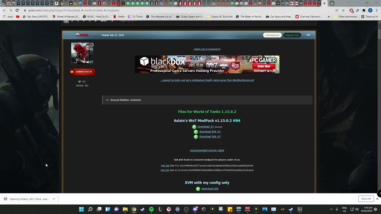 Aslain's Mod Pack, how to update. - YouTube
