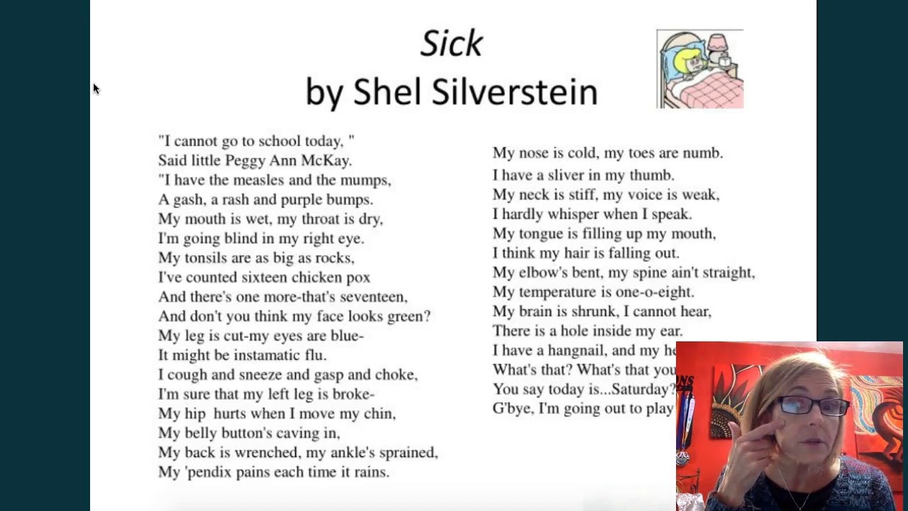 Shel Silverstein Poem Sick Day Book