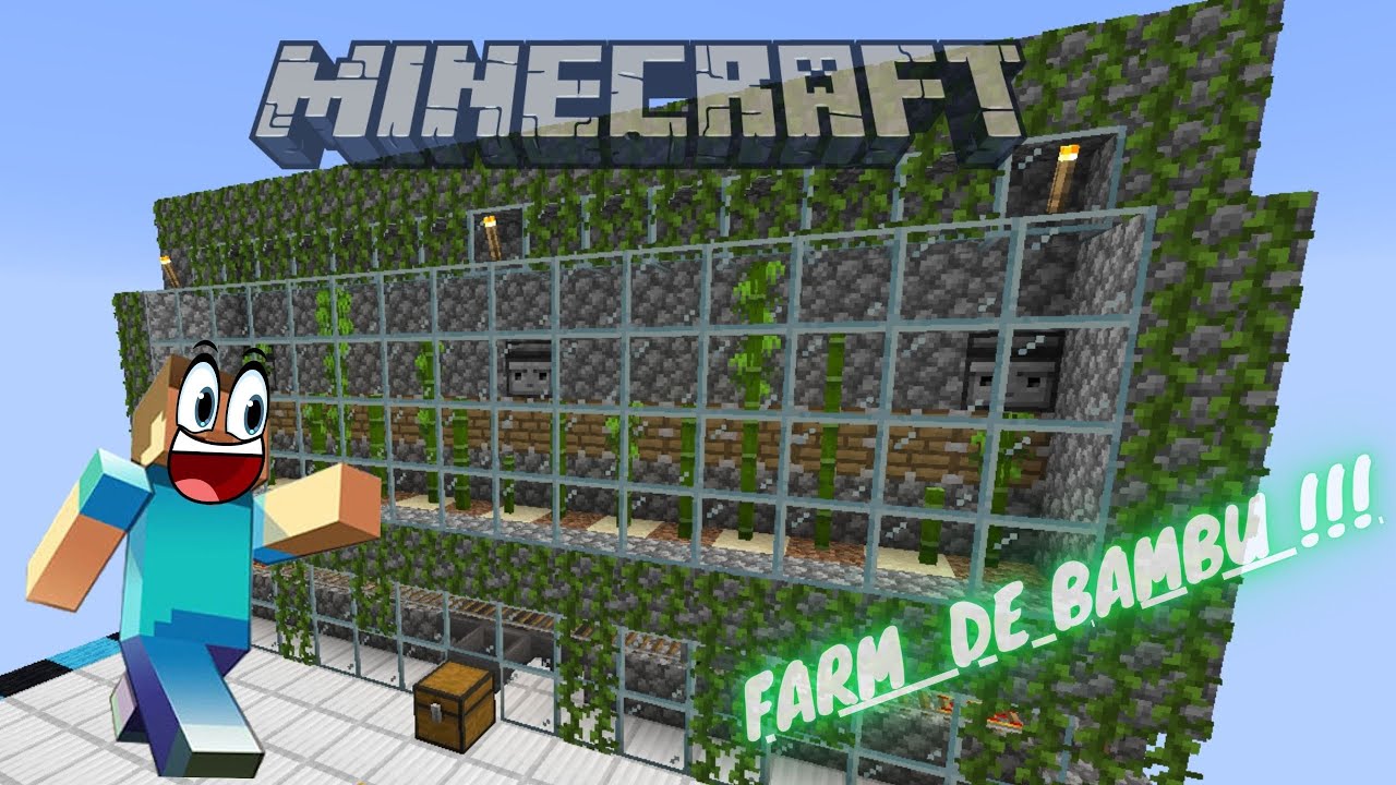 A FARM DE BAMBU AUTOMÁTICA DO MINECRAFT [EFICIÊNCIA - Farms #2 - YouTube