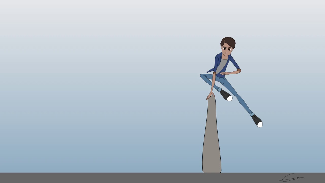 Boy jumps - 2D animation - YouTube