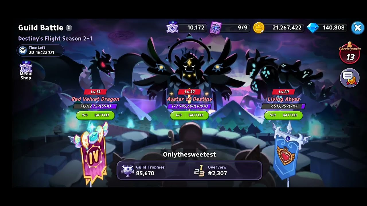 Cookie Run Kingdom Guild Battle: Avatar of Destiny Basic Guide F2P ...
