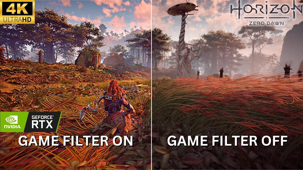[4K] Game Filter ON VS Game Filter Off Horizon Zero Dawn Ultra Max ...
