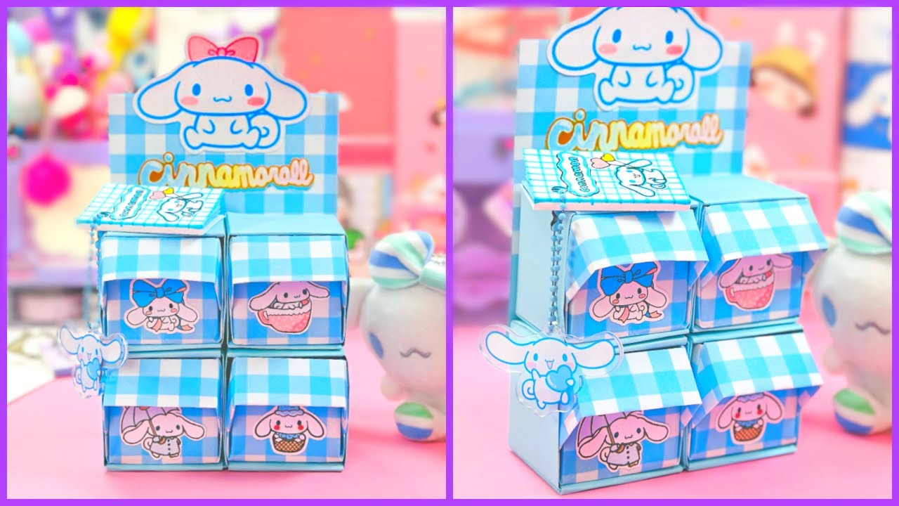 DIY - Cinnamoroll Desk Organizer - Sanrio Paper Crafts - YouTube