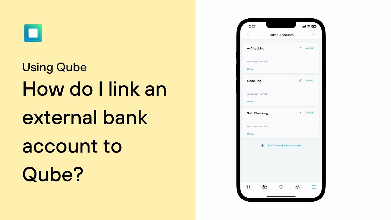 Using Qube - How do I link an external bank account to Qube? - YouTube