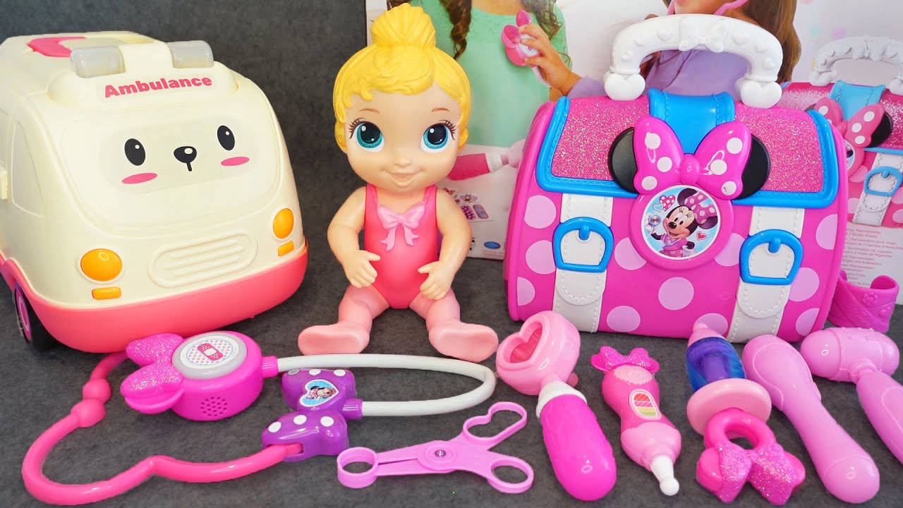 8 Minutes Pink Minnie Mouse Doctor toys 💞Satisfying with Unboxing ...