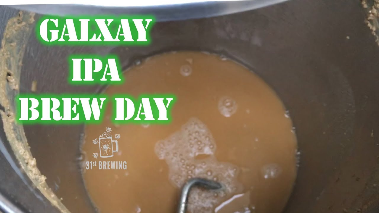 Brewing Beer: Galaxy IPA All Grain Homebrew Reusing Yeast Cake - YouTube