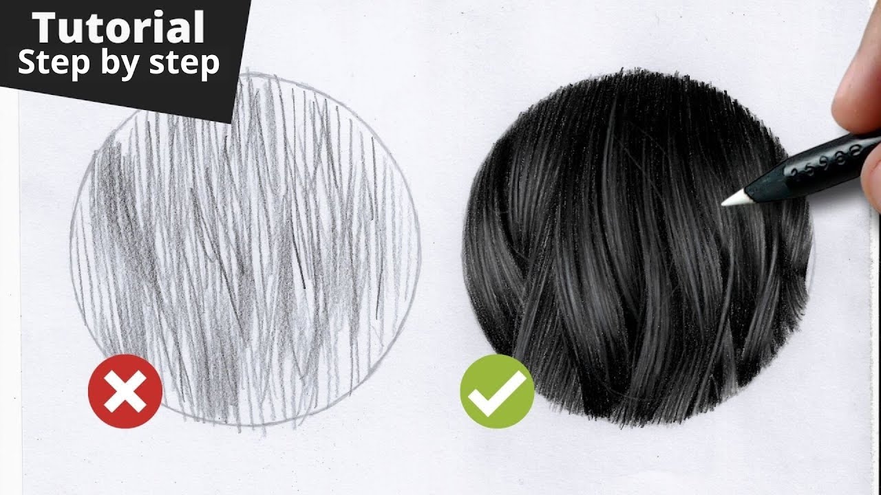 How To Draw Hair Realistic With Pencil