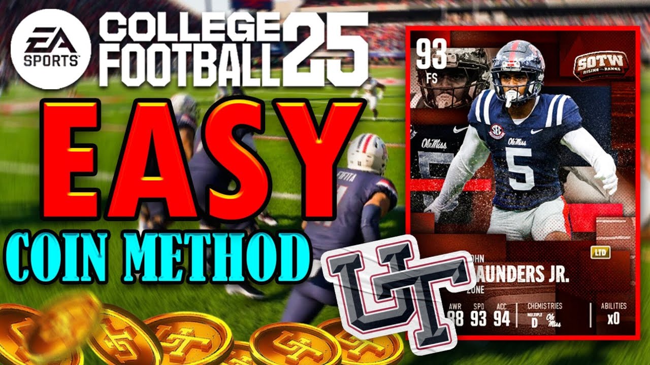 #1 COIN MAKING METHODS IN NCAA 25 COLLEGE FOOTBALL ULTIMATE TEAM! - YouTube