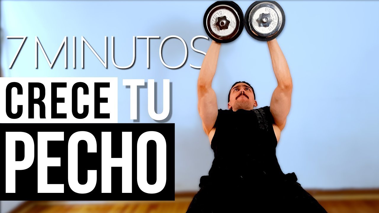 EJERCICIOS para PECHO EN CASA con Mancuernas - YouTube