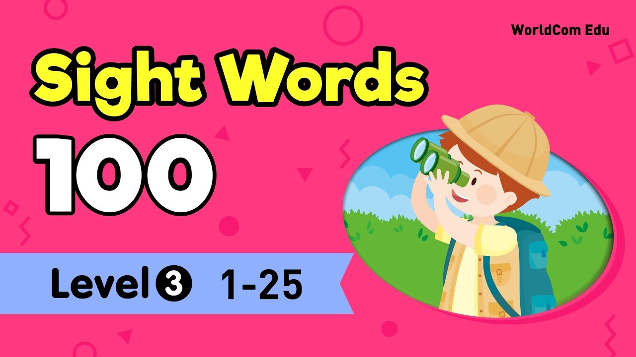 [ Sight Words 100 LEVEL.3] 01.high ~ 25.saw ( ver. start ) - YouTube