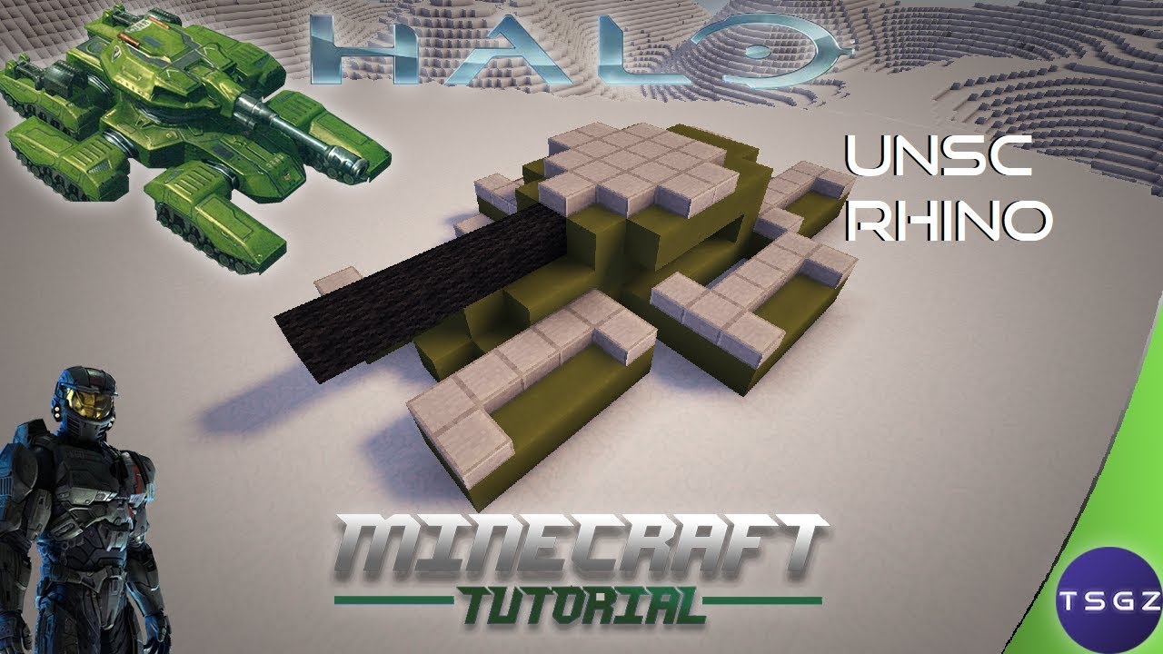 UNSC Rhino tank | Minecraft Halo tutorial - YouTube