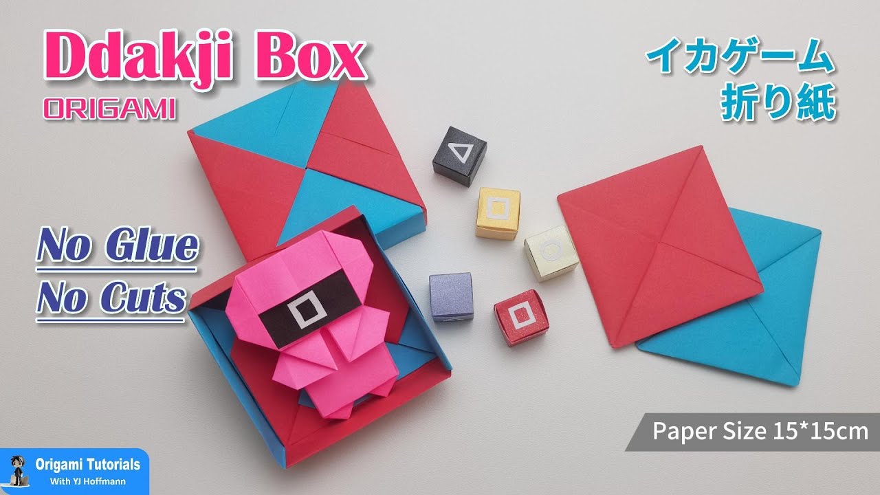 How To Make An Easy Origami Gonggi Ddakji Box Squid Game For Kid DIY/ゴンギゲームの折り紙簡単/イカゲーム/공기게임/오징어 ...