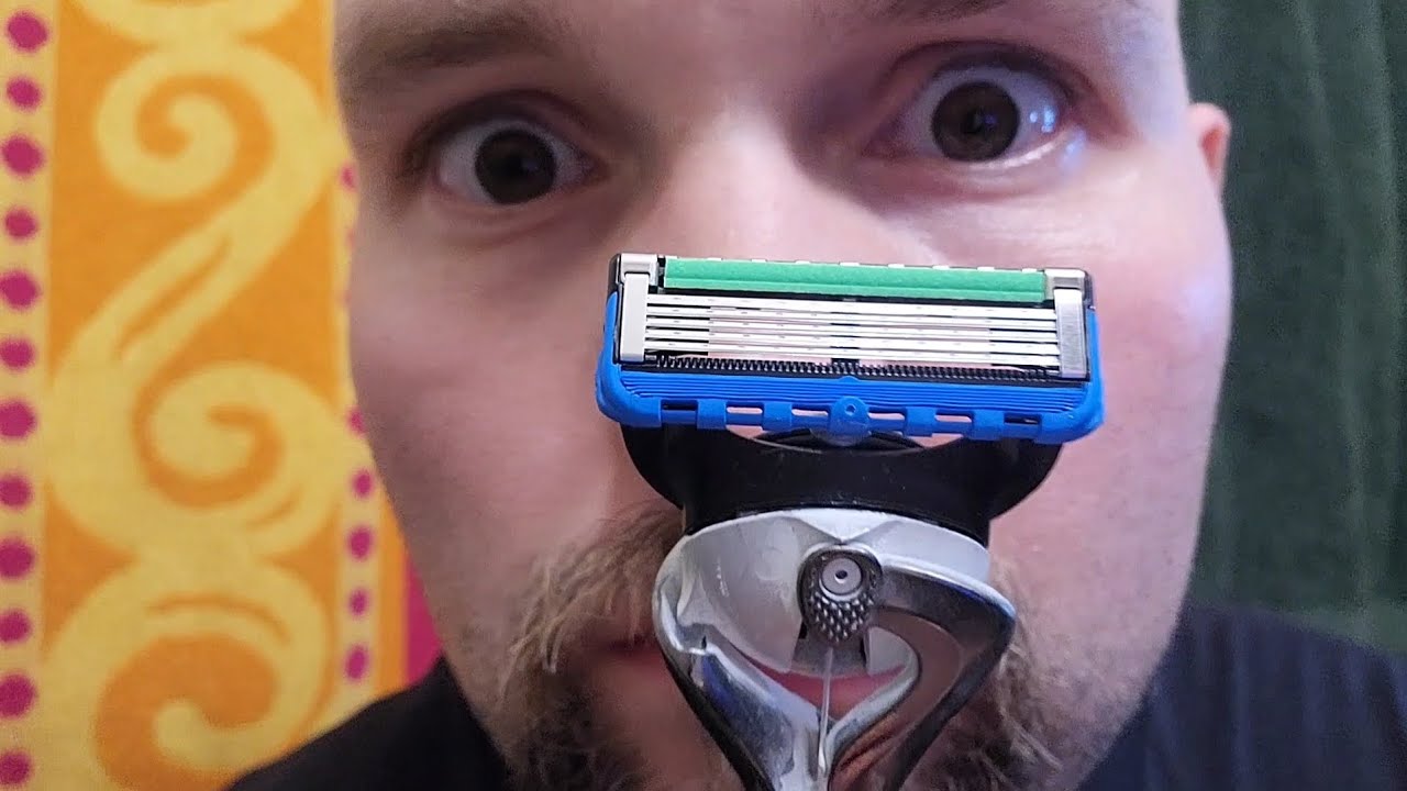 ASMR Head & Face Shave | Gillette Fusion 5 | 5 Blade Cartridge Razor ...