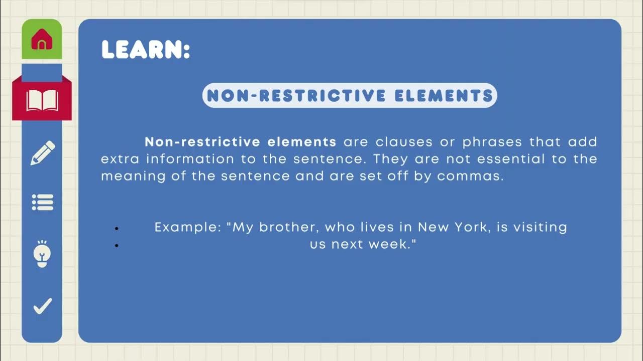 AlphaTeach English Grade 10 | Restrictive and non restrictive elements ...