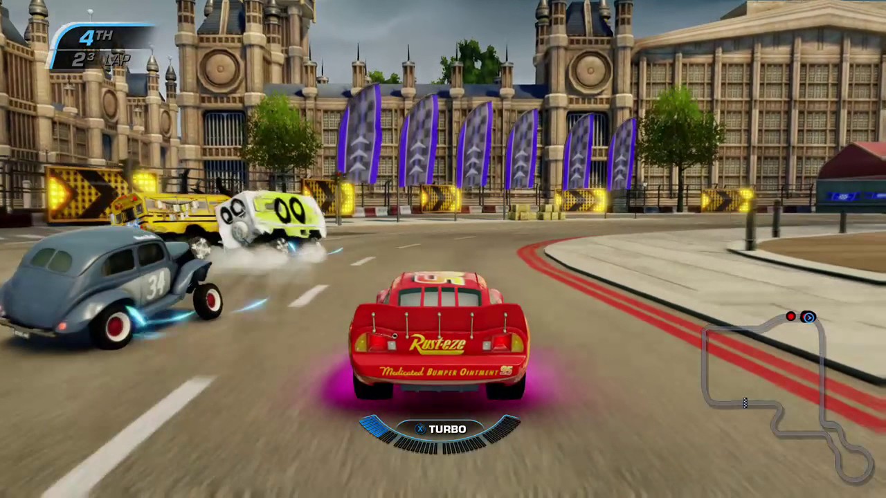 Cars 3 Driven to Win. Gameplay. Race. Track: London's Buckingham Sprint ...