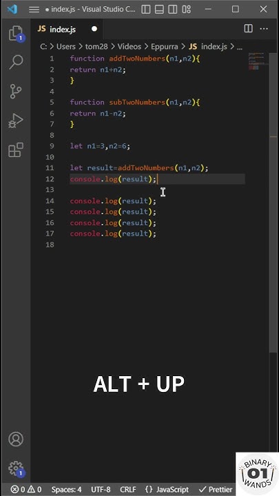 VS CODE TRICKS (SHORTCUTS) TAMIL - PART 1 #tamil #technology #eppura #vscode #shorts #shortcuts ...