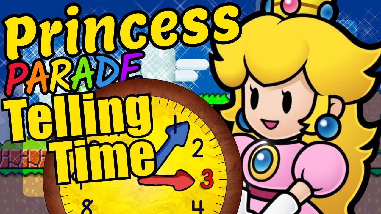 Super Mario Princess Teaching How to Tell Time on a Clock Educational ...