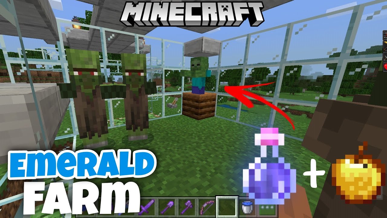 Unlimited emerald farm in Minecraft #minecraft #emerald - YouTube