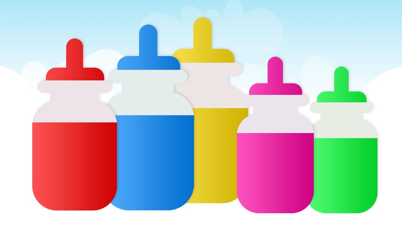 Learn Colors With Milk for Children - Colors with Kids - YouTube