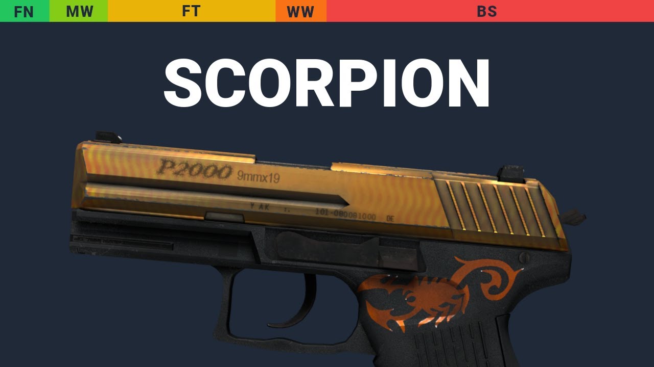 P2000 Scorpion - Skin Float And Wear Preview - YouTube