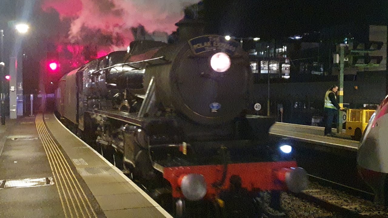 polar express train arriving at Edinburgh - YouTube
