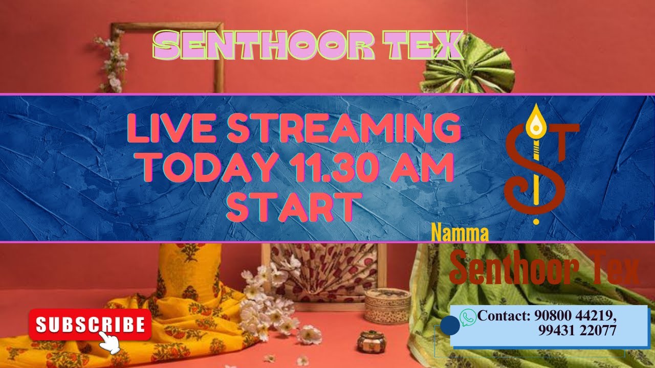 📺 Senthoor Tex Shop Live Started with Excellent Offers! 📺 Join us now ...