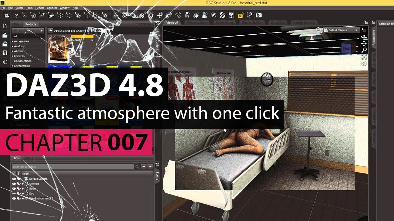 DAZ3D 4.8 - UberEnvironment - Lichteffekte mit einem Klick - YouTube
