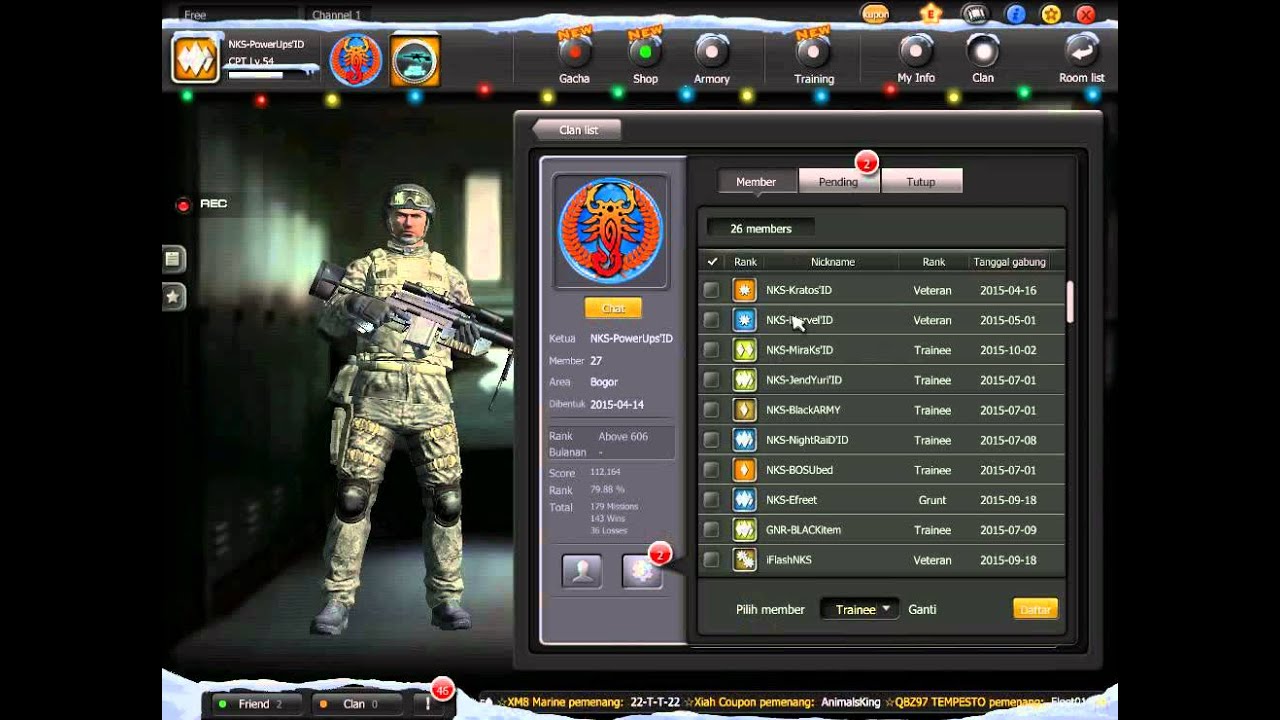 SF2 Di Jual Char + Clan 400 K Nick NKS-PowerUps'ID Clan NET ...