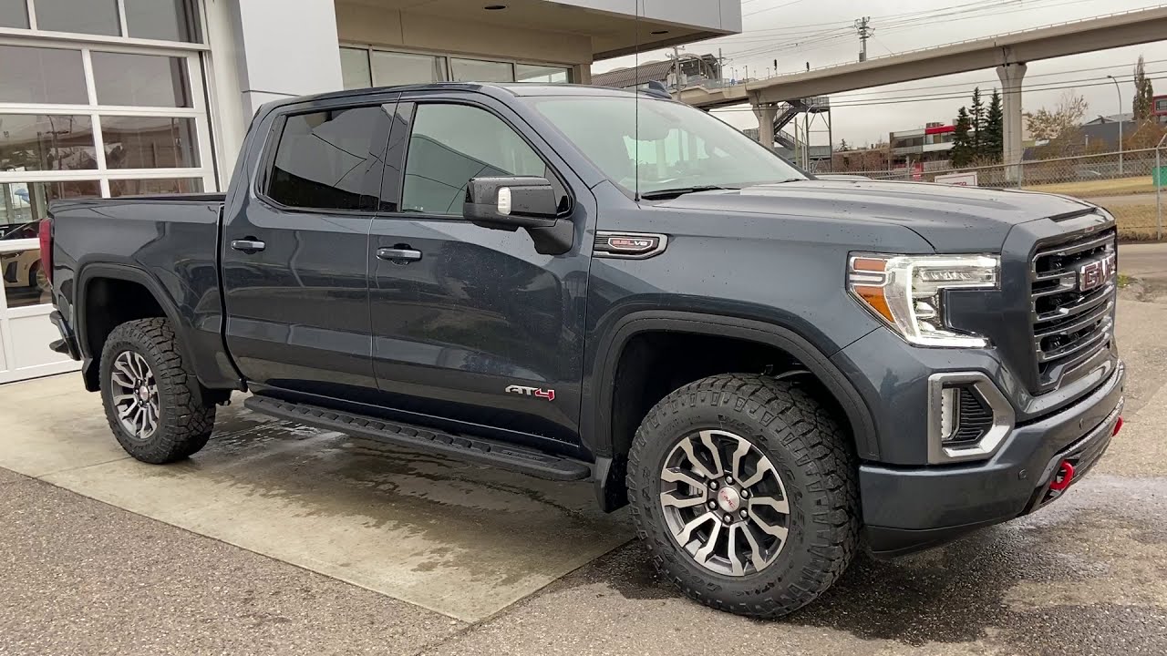 Gray 2021 GMC Sierra 1500 AT4 Review - GSL GM City - Calgary - YouTube
