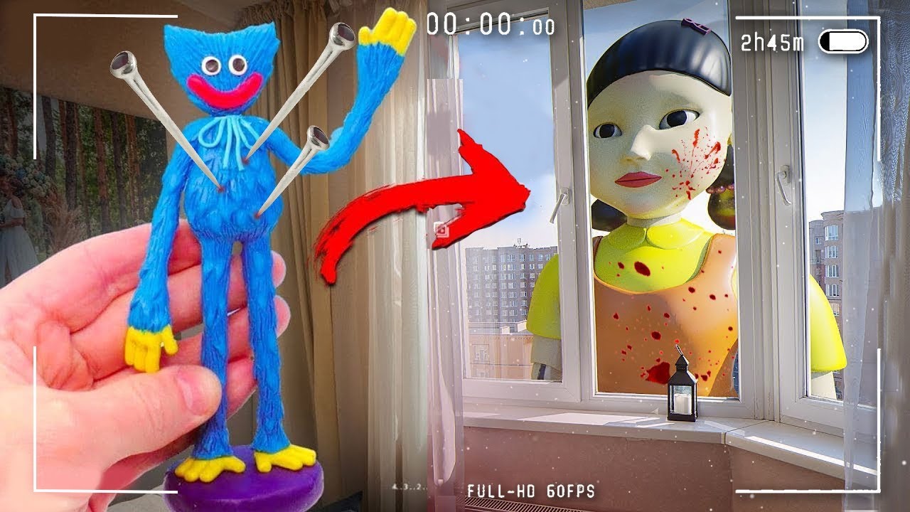 SQUID GAME PUPPE bringt um 3 UHR NACHTS HUGGY WUGGY VOODOO PUPPE ...
