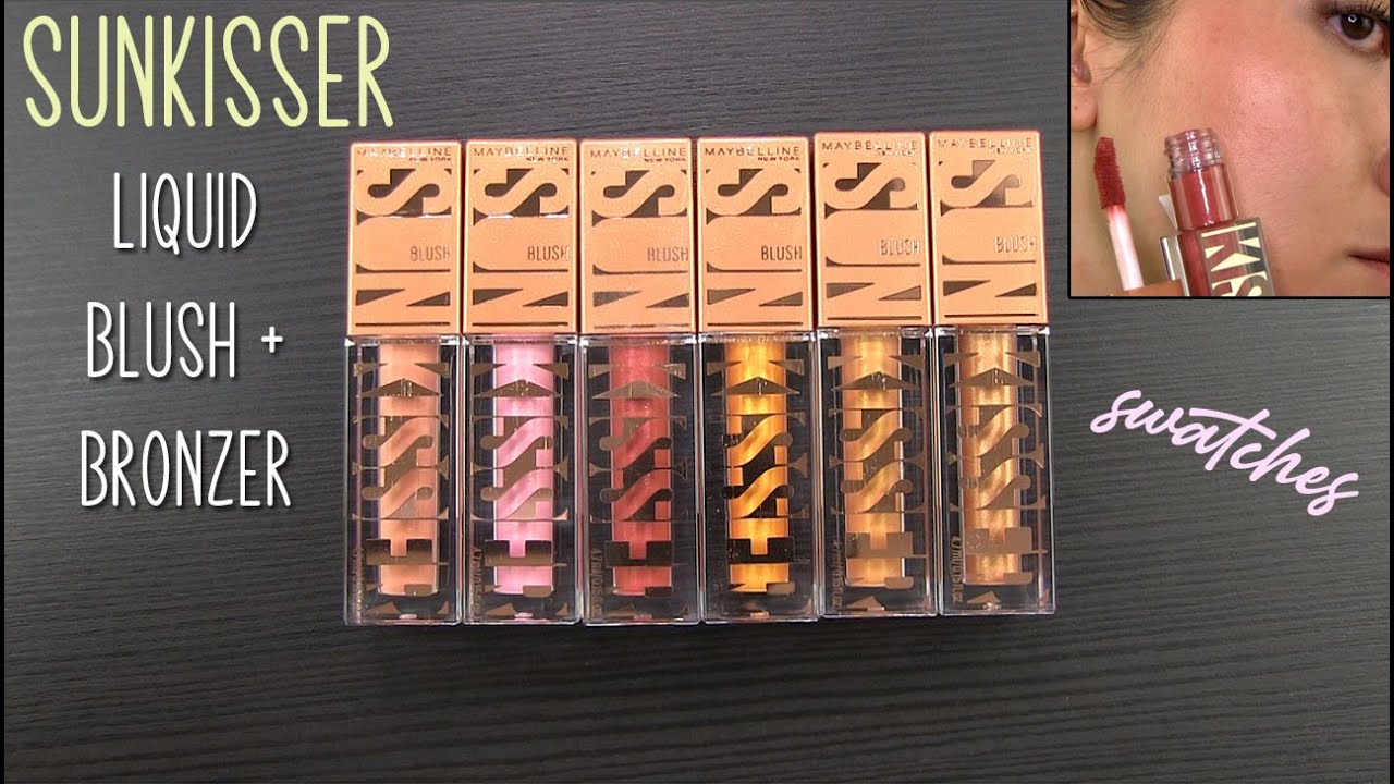 Maybelline Sunkisser Blushes Swatches & Review - YouTube
