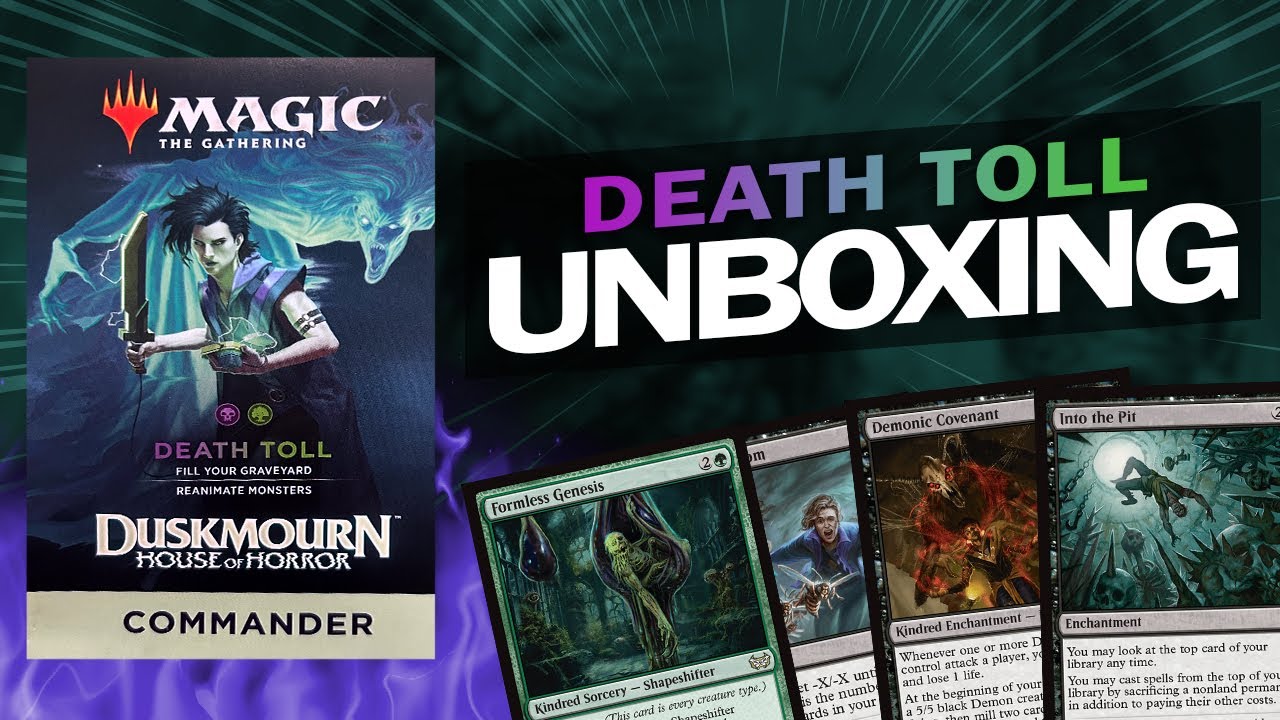 Duskmourn Death Toll Unboxing - Commander Deck Magic The Gathering ...