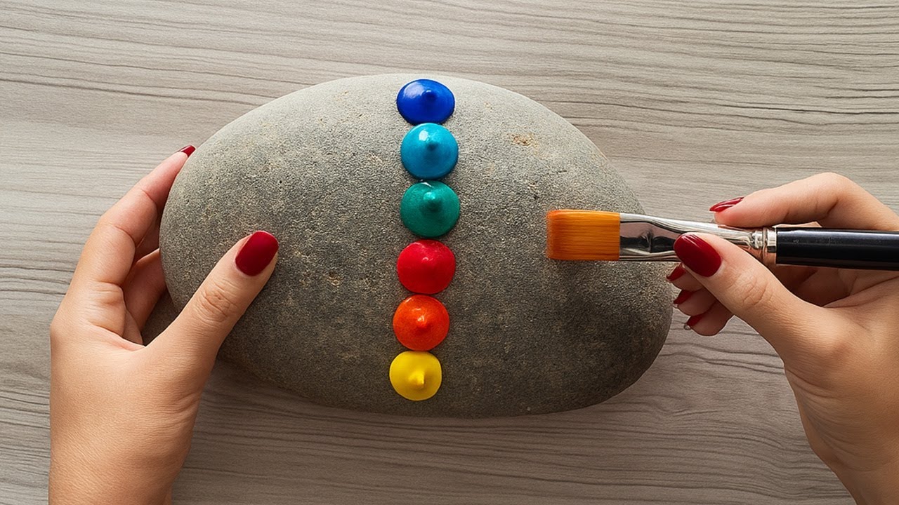 ‏Anyone Can Paint Stones! | Easy & Colorful Rock Art Tutorial - YouTube