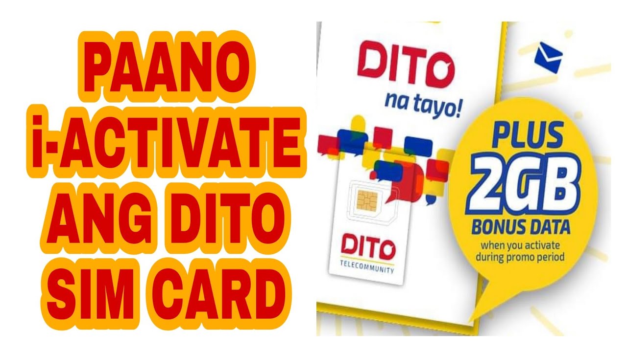 PAANO MAG ACTIVATE NG DITO SIM CARD - YouTube