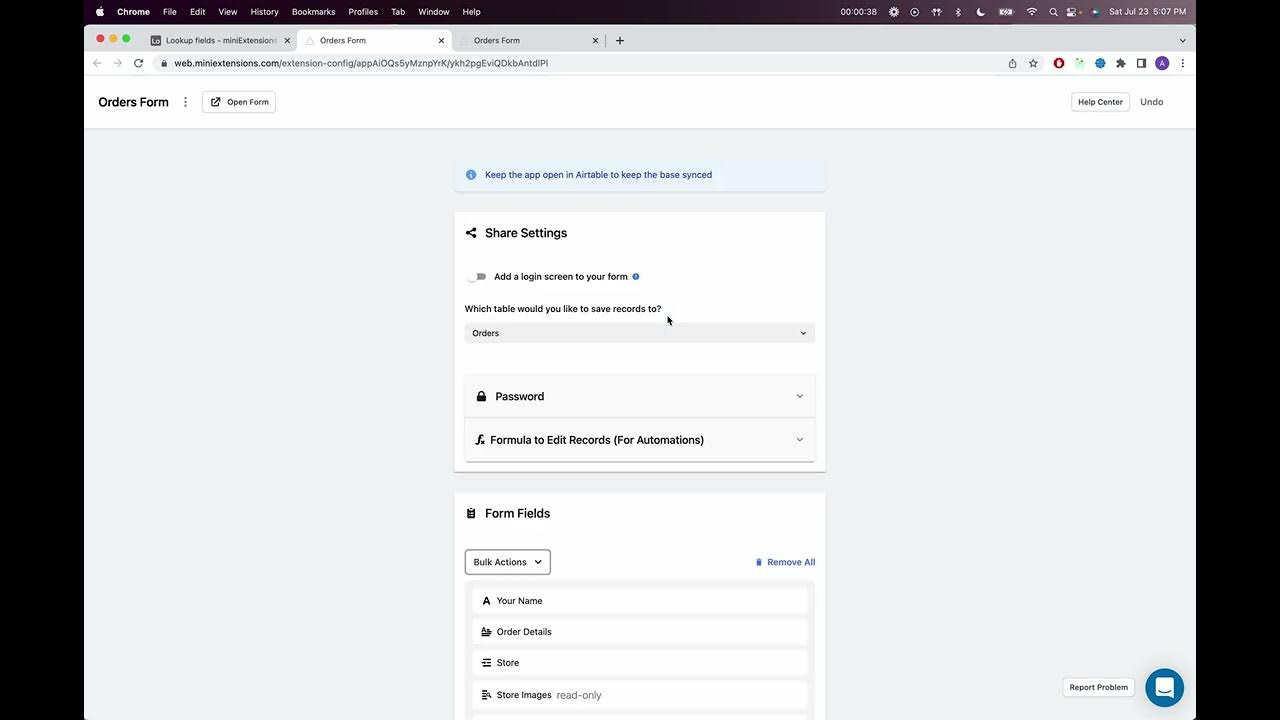 Lookup Fields in miniExtensions Form for Airtable - YouTube